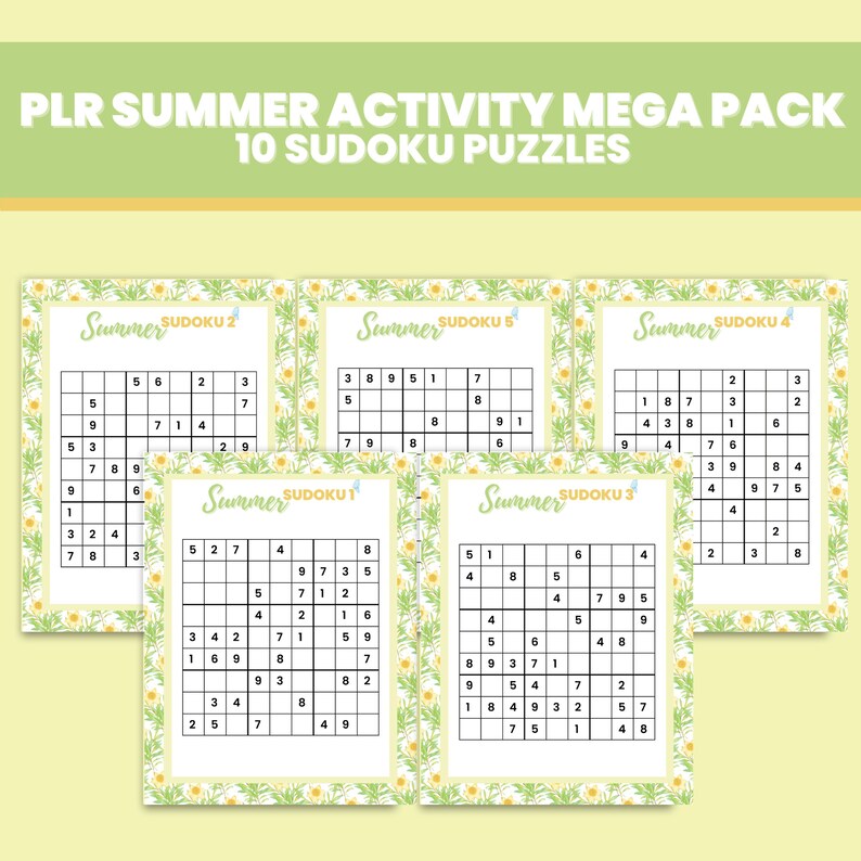 PLR Summer Activity Mega Pack Printable, Summer Word Search, Word ...
