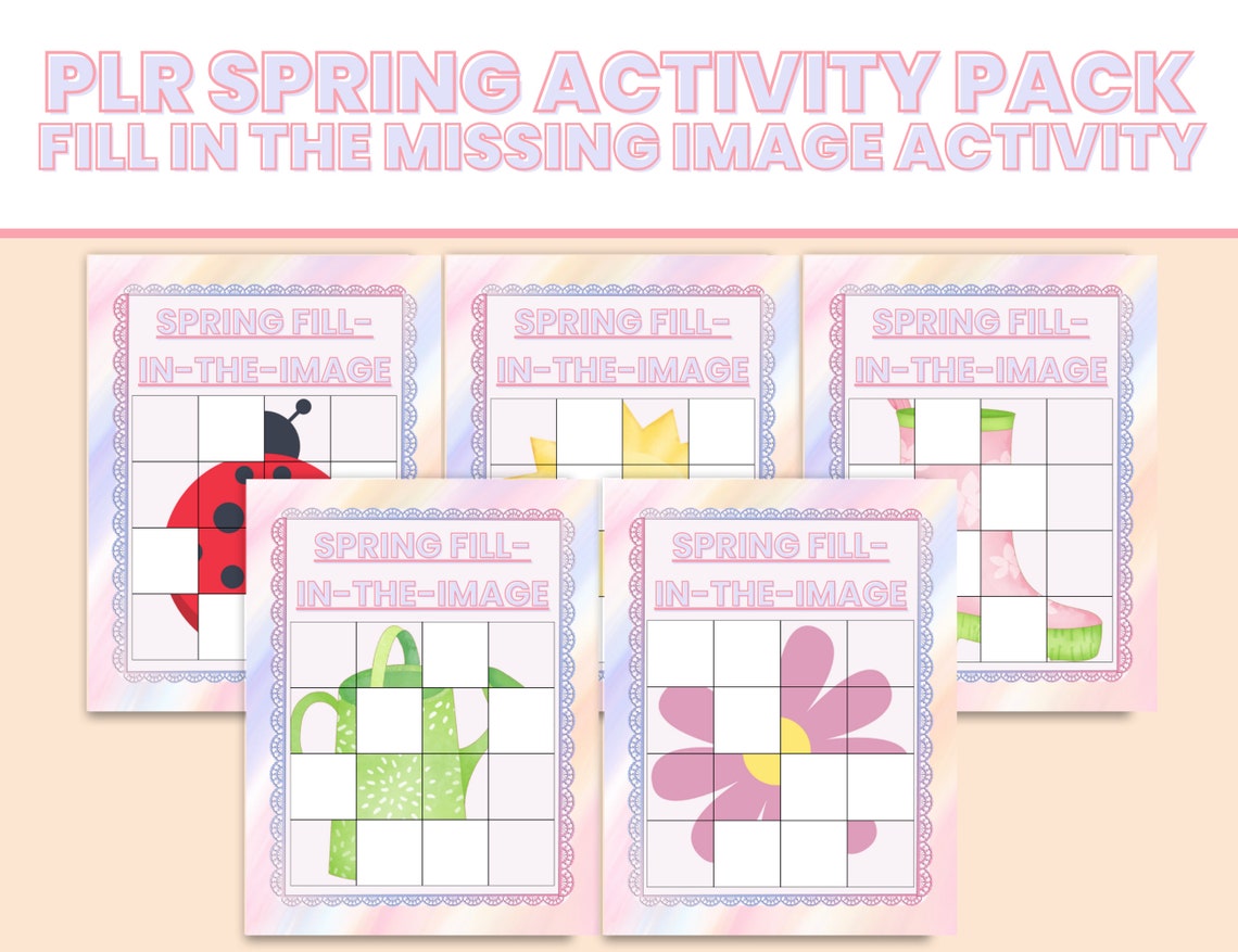 PLR Spring Activity Pack Printable Spring Word Search Word - Etsy Canada
