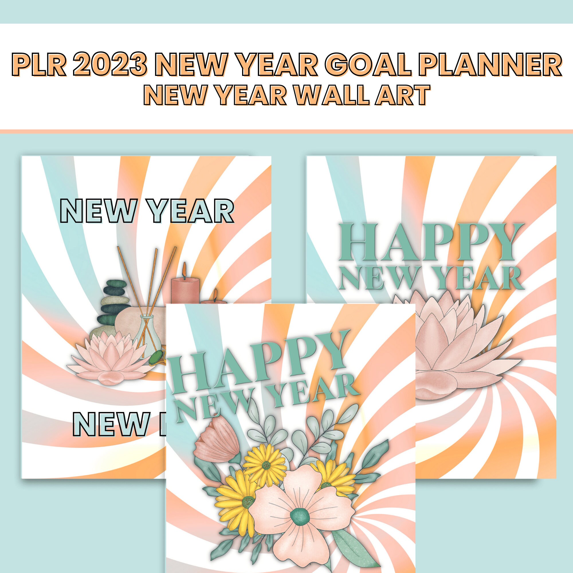 PLR 2023 New Year Goal Planner-printable Goal Setting Worksheet-2023 ...