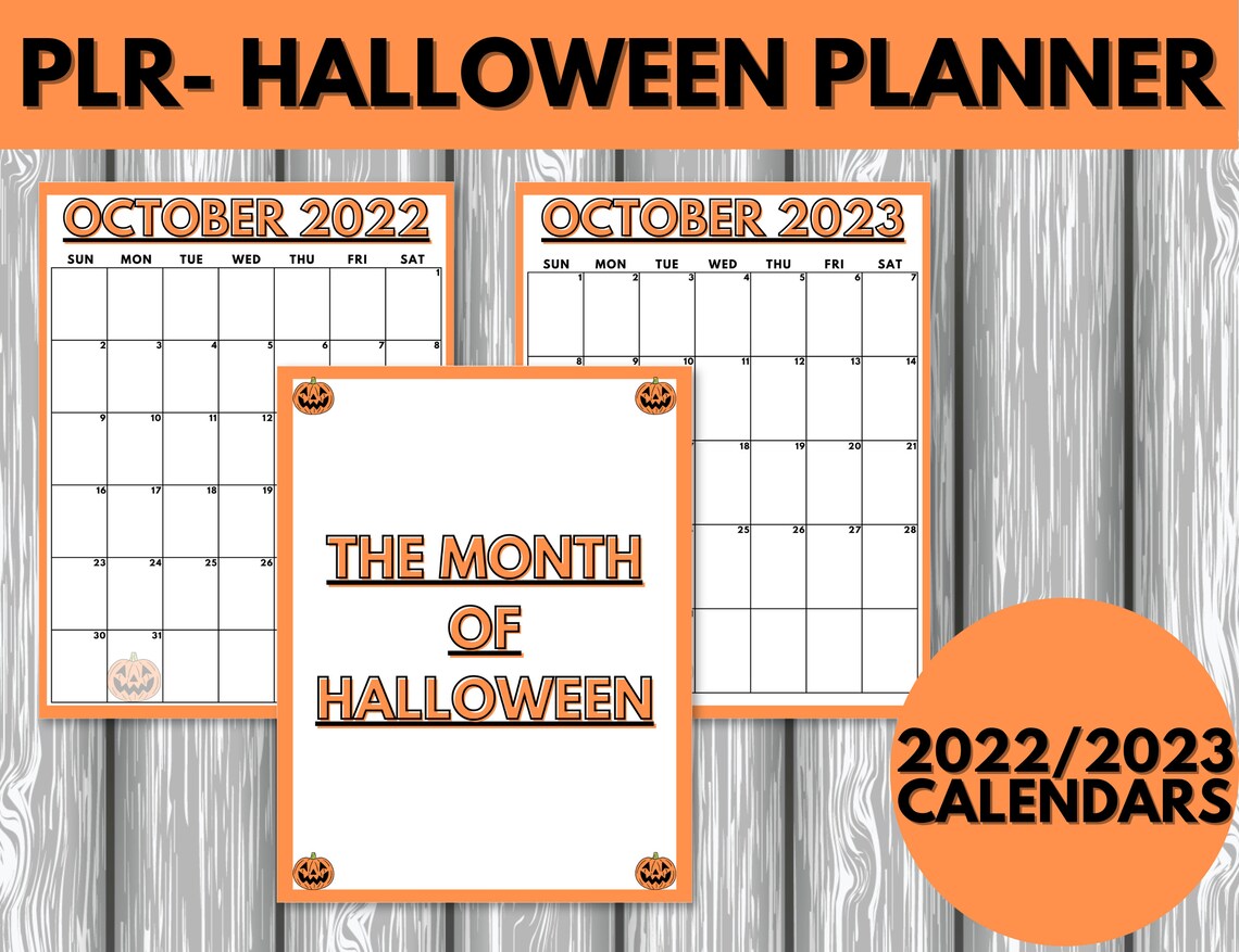 PLR Halloween Planner Printable PLR Commercial Use Party - Etsy