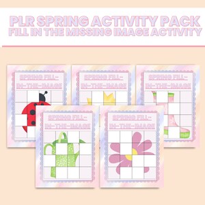 PLR Spring Activity Pack Printable, Spring Word Search, Word Scramble ...