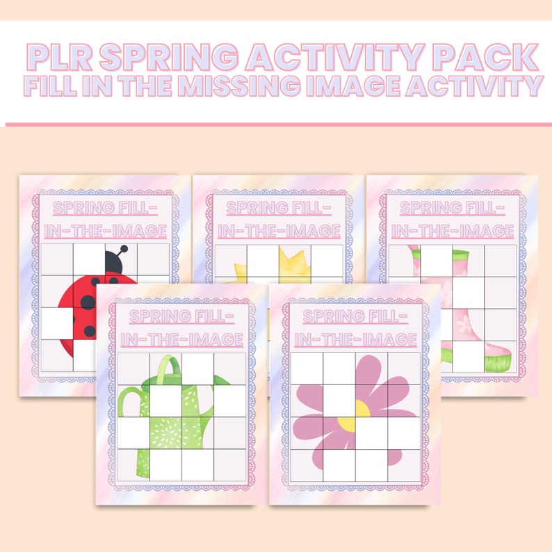 PLR Spring Activity Pack Printable, Spring Word Search, Word Scramble ...