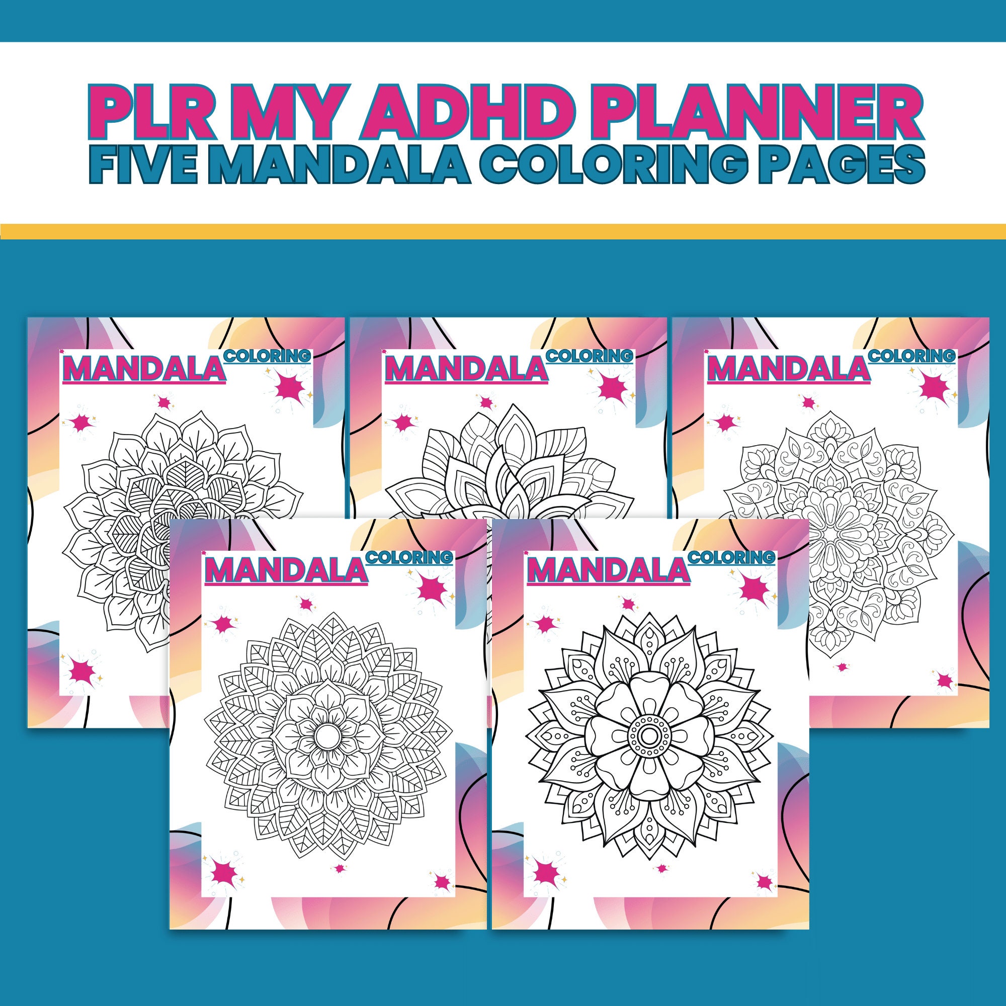 PLR My ADHD Planner Printable PDF, Commercial Use 2023 Daily Planner ...