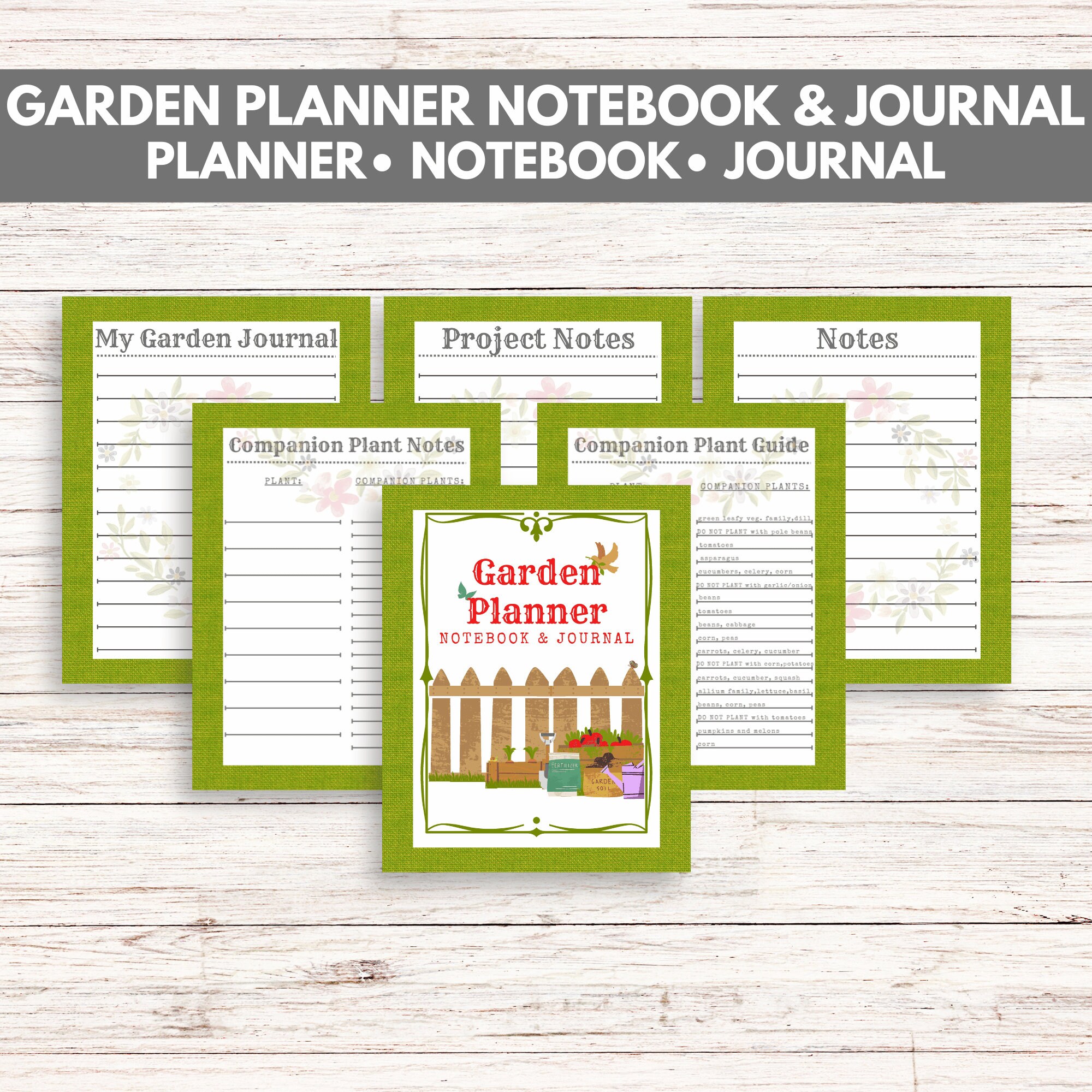 Printable Garden Planner Notebook and Journal Garden Planner - Etsy