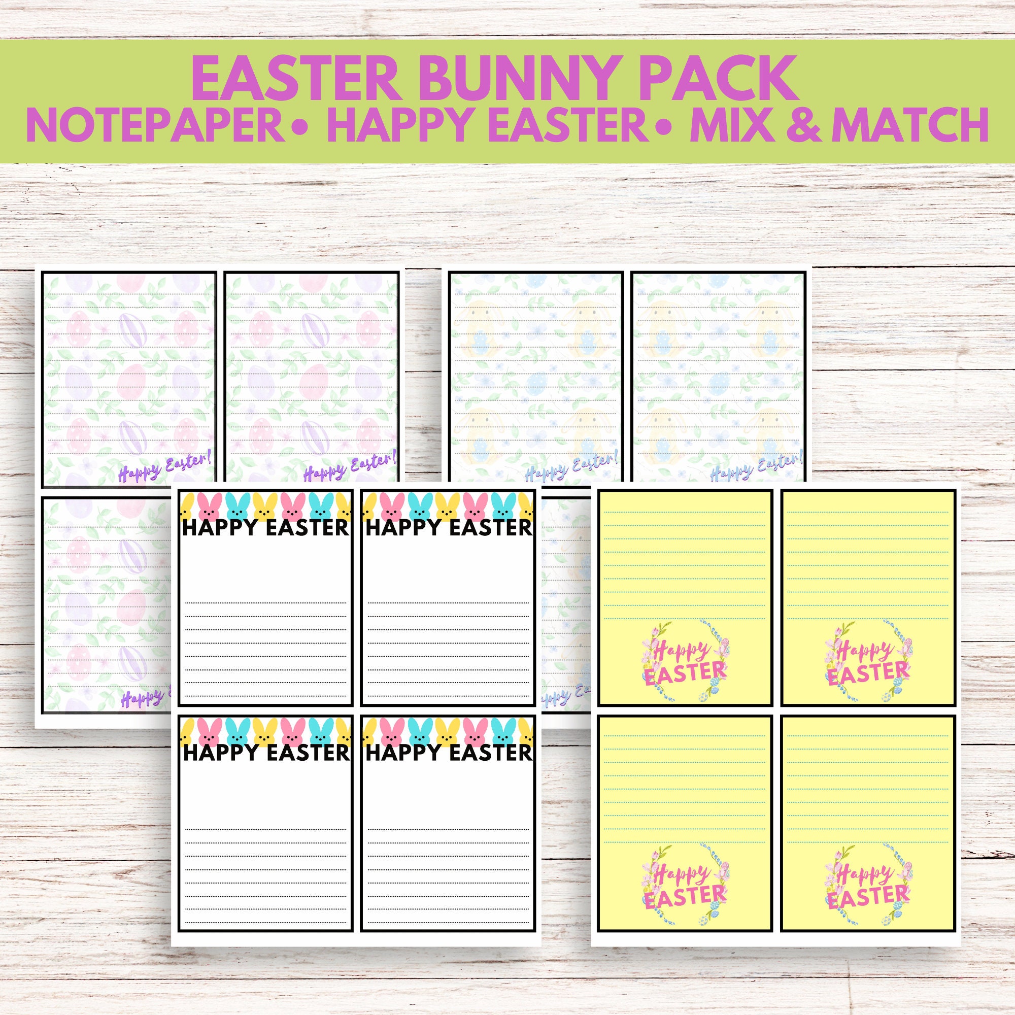 Printable Easter Bunny Pack Gift Tags Easter Printable Bookmark ...