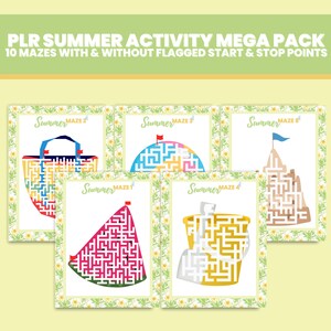 PLR Summer Activity Mega Pack Printable, Summer Word Search, Word ...