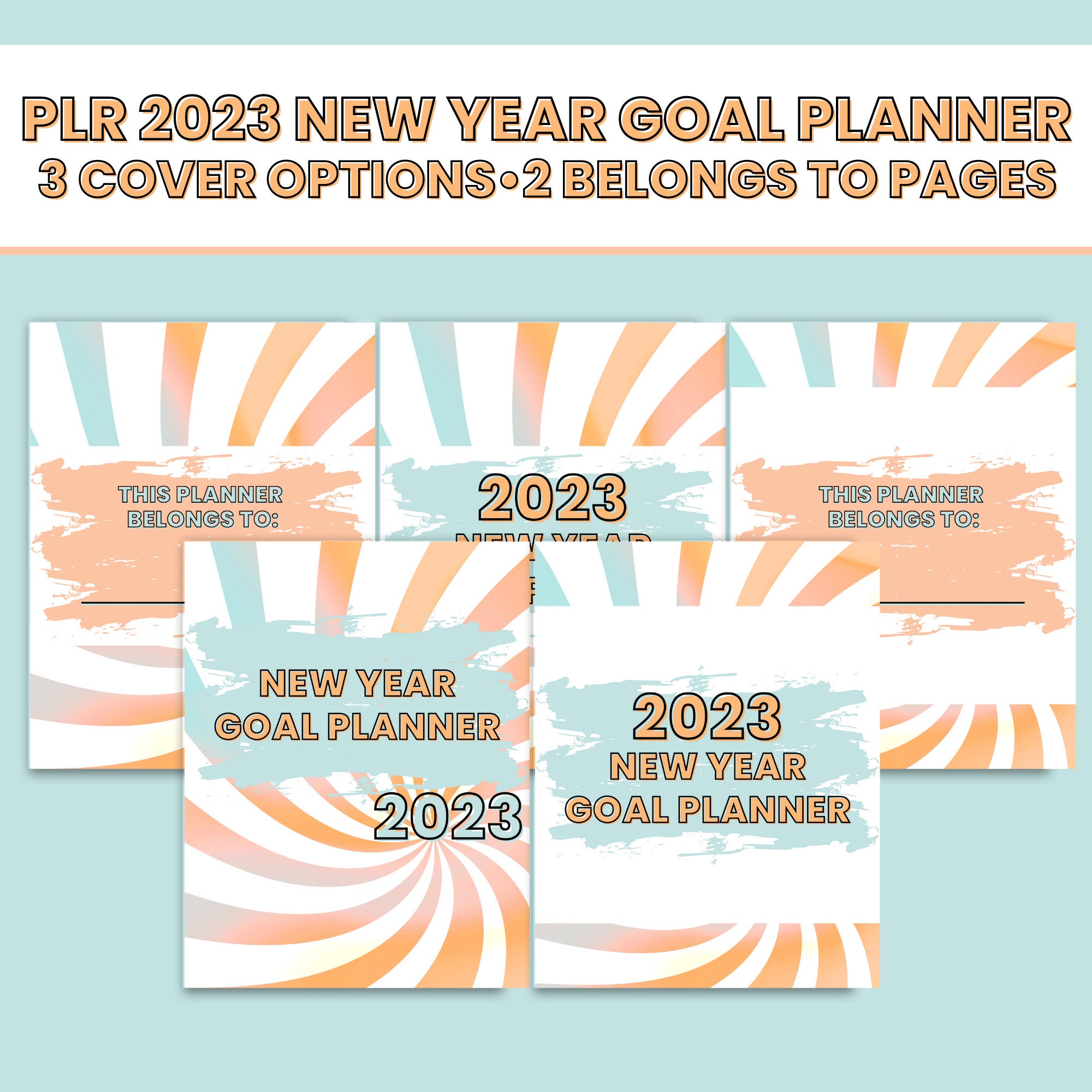 PLR 2023 New Year Goal Planner-printable Goal Setting Worksheet-2023 ...