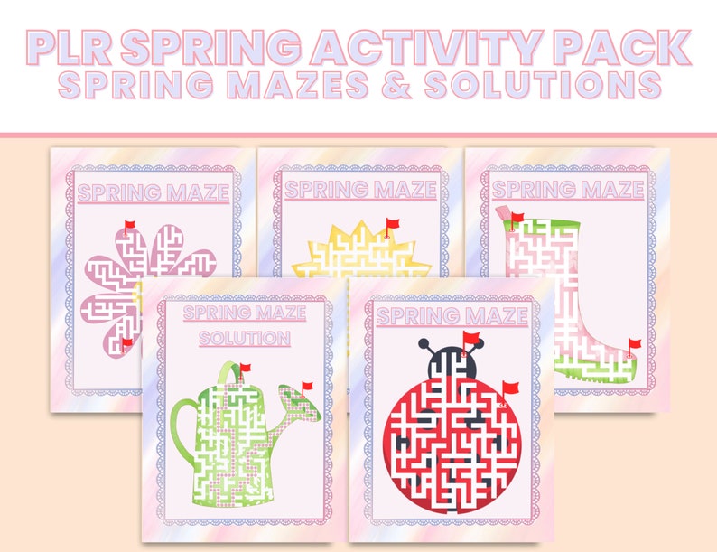 PLR Spring Activity Pack Printable Spring Word Search Word - Etsy Canada