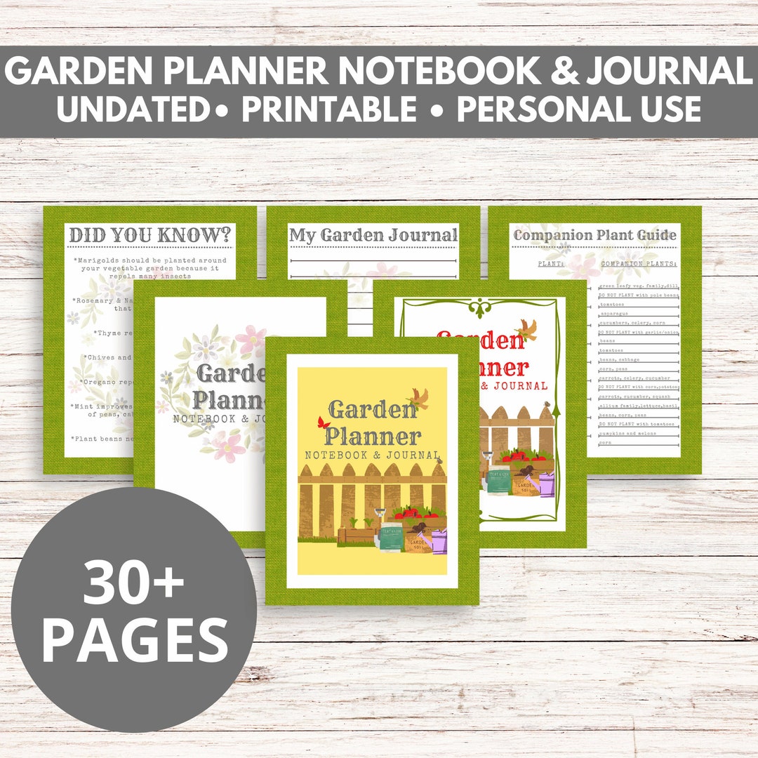Printable Garden Planner Notebook and Journal Garden Planner - Etsy