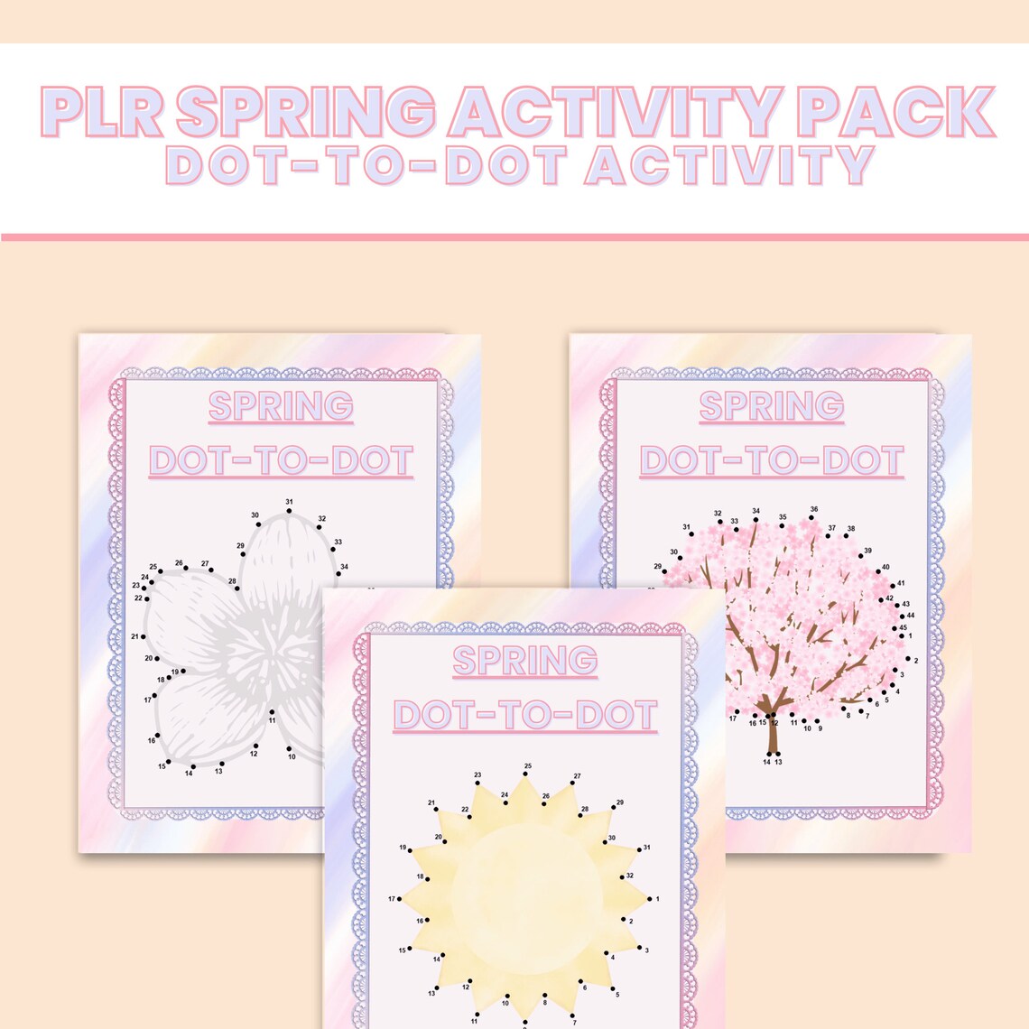 PLR Spring Activity Pack Printable, Spring Word Search, Word Scramble ...
