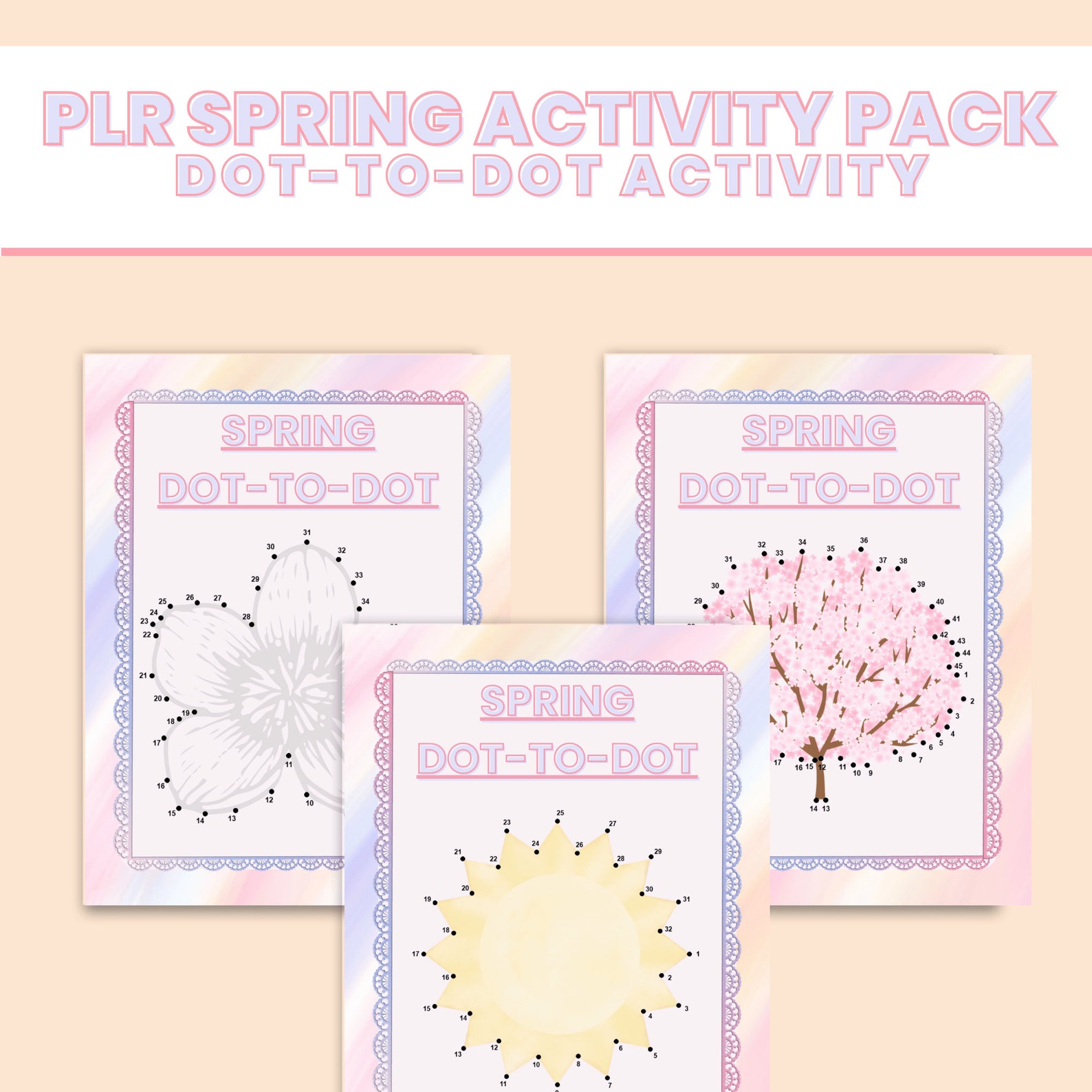 PLR Spring Activity Pack Printable, Spring Word Search, Word Scramble ...