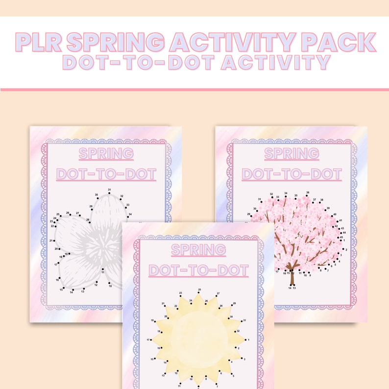 PLR Spring Activity Pack Printable, Spring Word Search, Word Scramble ...
