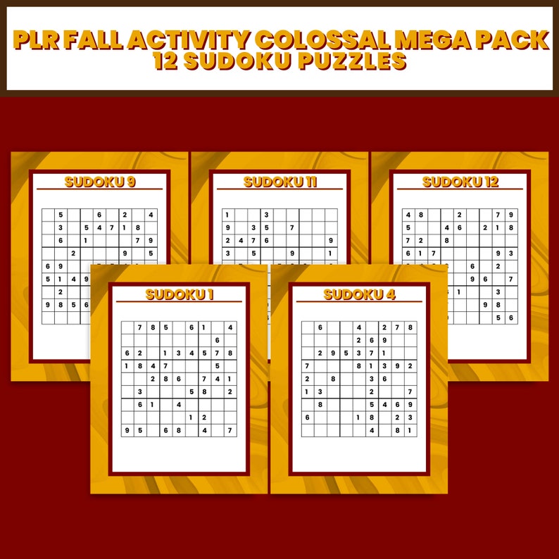 PLR Fall Activity Pack Commercial Use Templates, Autumn Printable ...