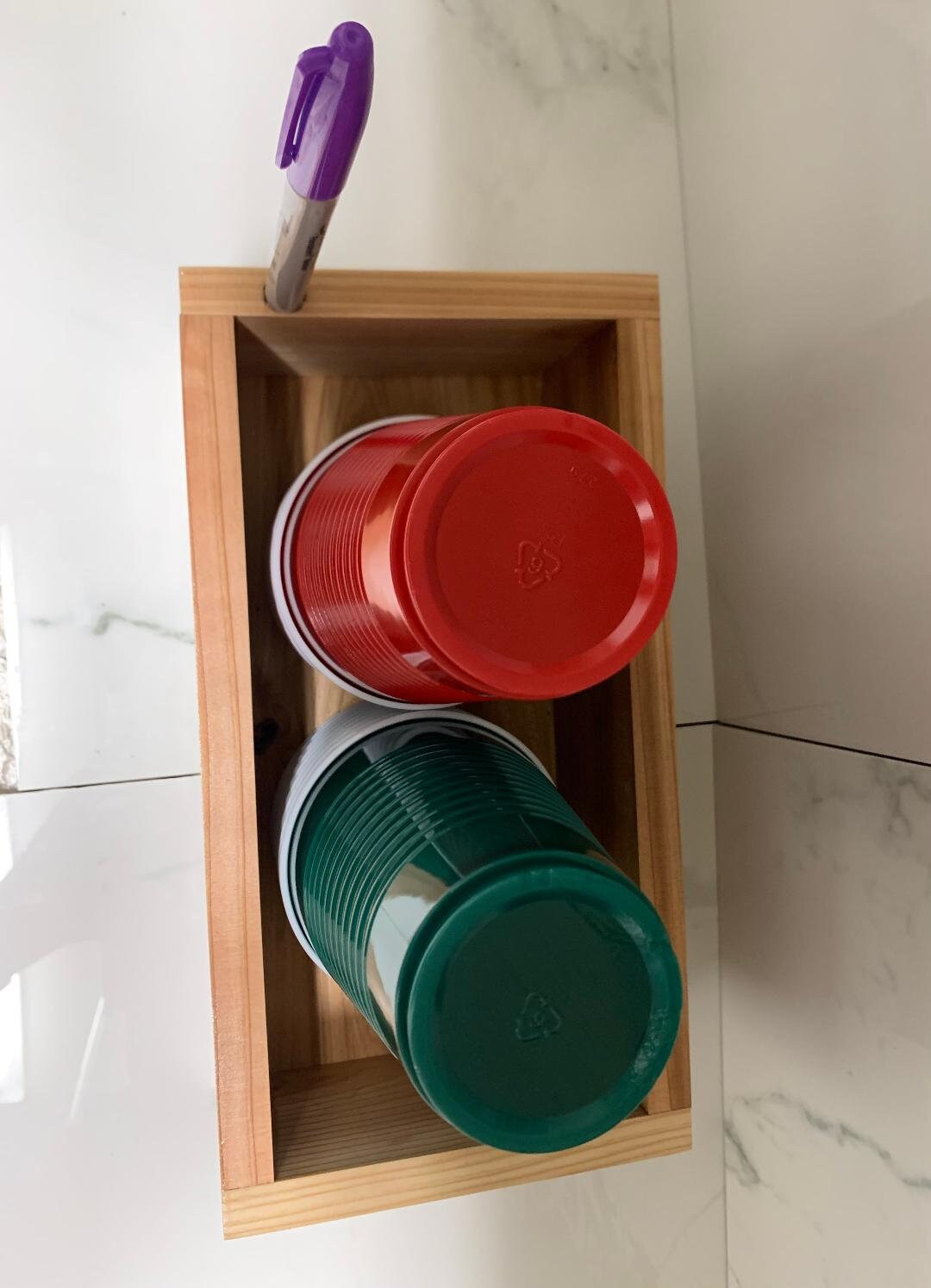 Solo Cup Holder, Party Cup Dispenser, Marker Holder, Wooden Party Cup ...
