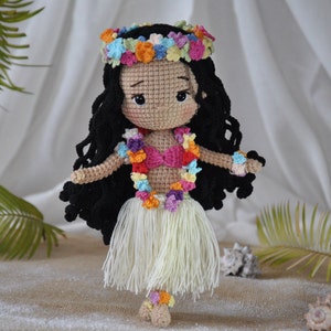 PDF Pattern, Kailani the Little Hawaiian Dancer Doll Amigurumi Crochet ...