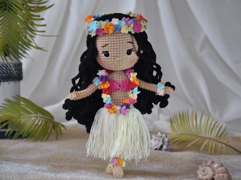 PDF Pattern, Kailani the Little Hawaiian Dancer Doll Amigurumi Crochet ...