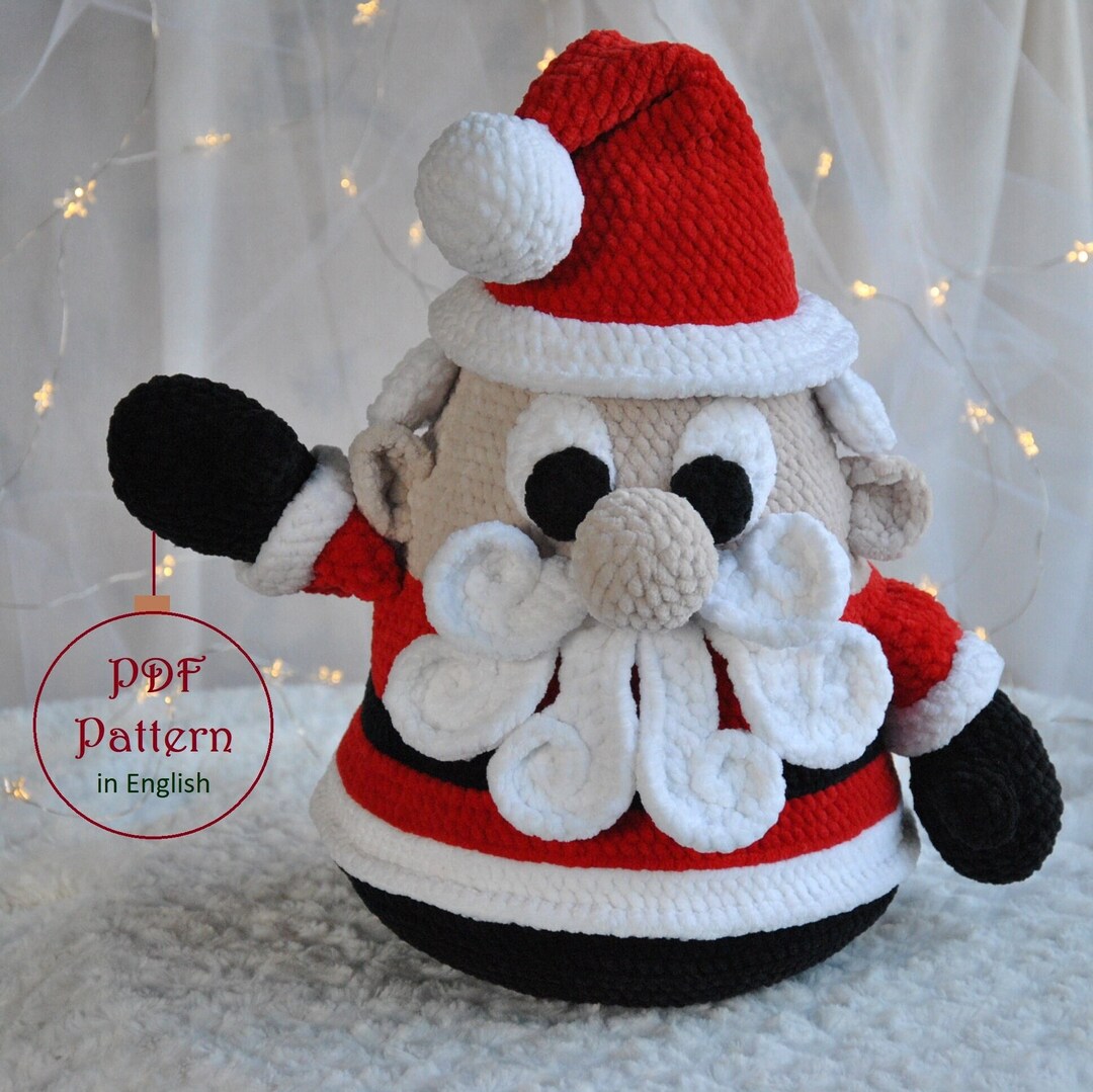 Huggable Big Santa Claus Amigurumi Crochet Pattern PDF - Etsy