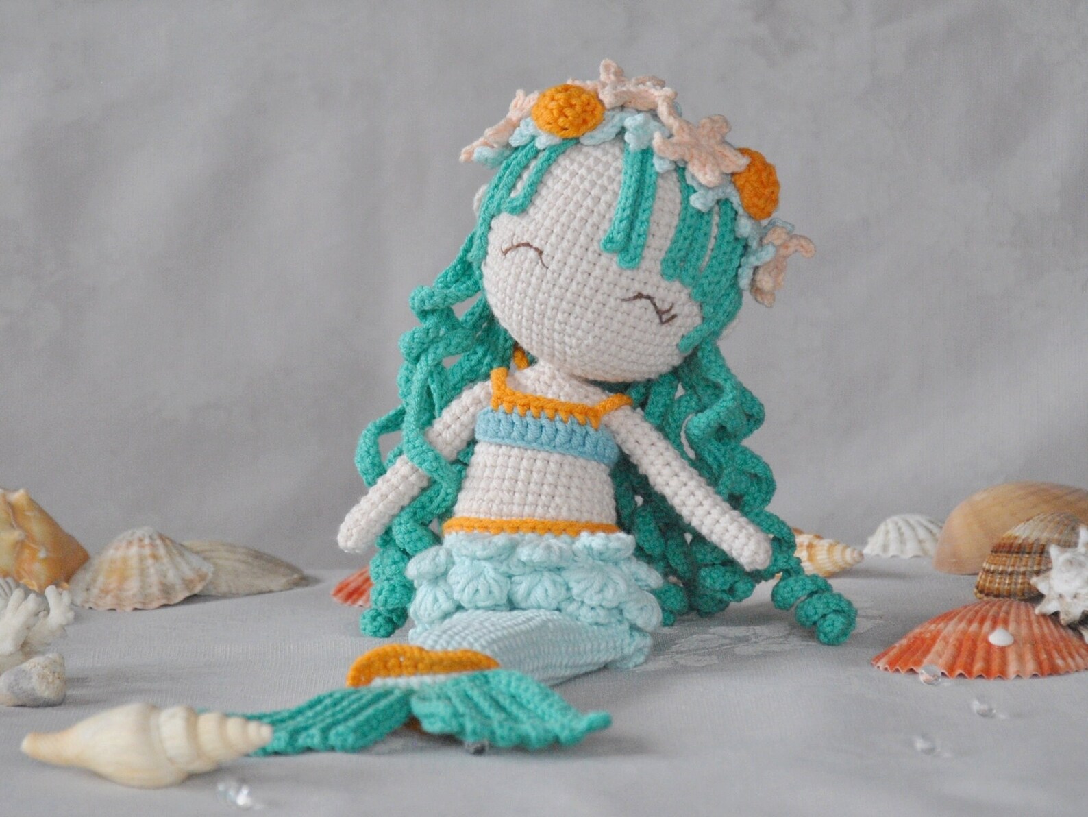 Marina the Little Mermaid Amigurumi Crochet Pattern With | Etsy