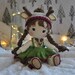 PDF Pattern, Little Doll Melanie Amigurumi, Poseable moveable Head, Arm ...