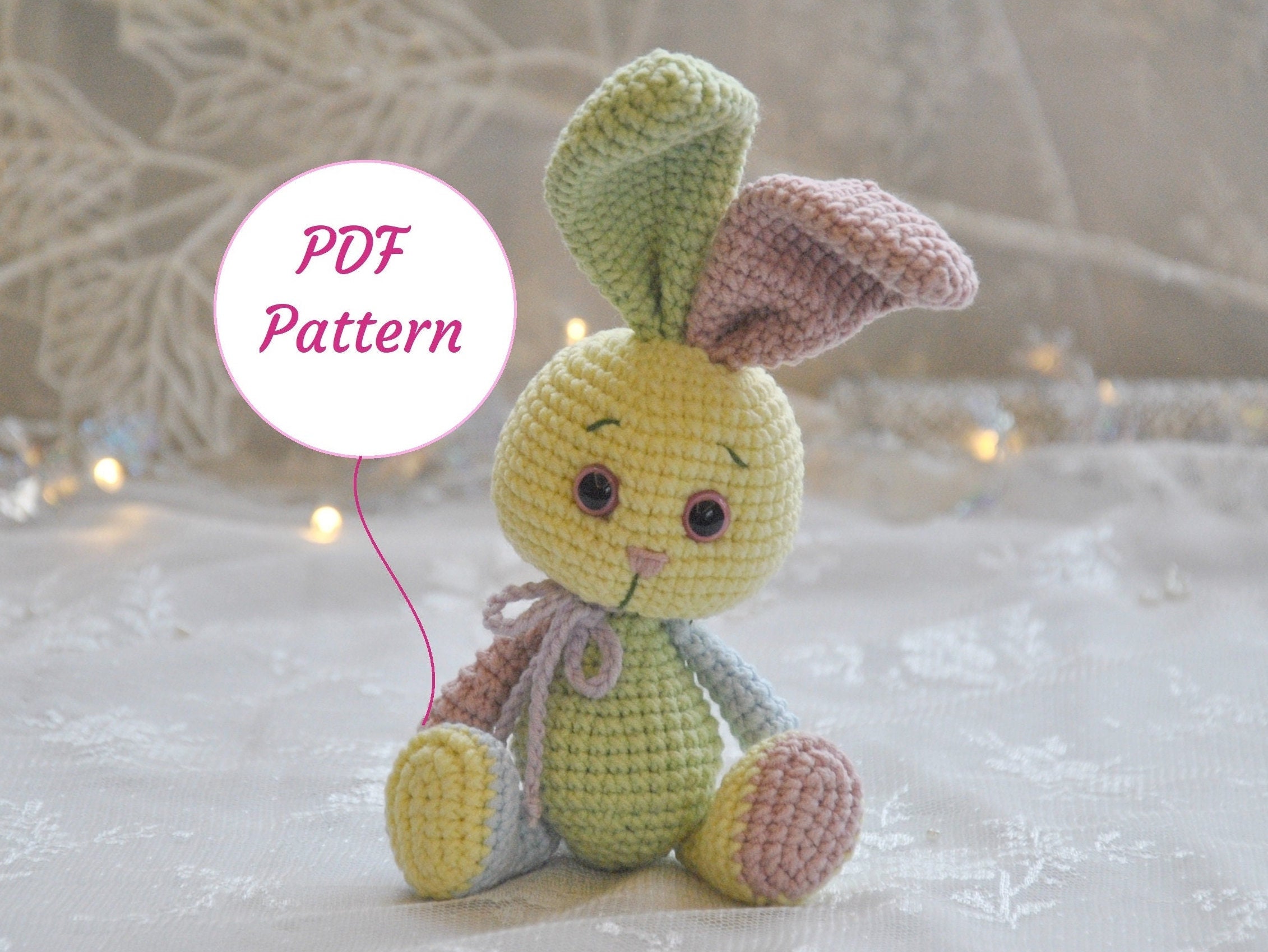 Rainbow Bunny Amigurumi Crochet Pattern - Etsy UK