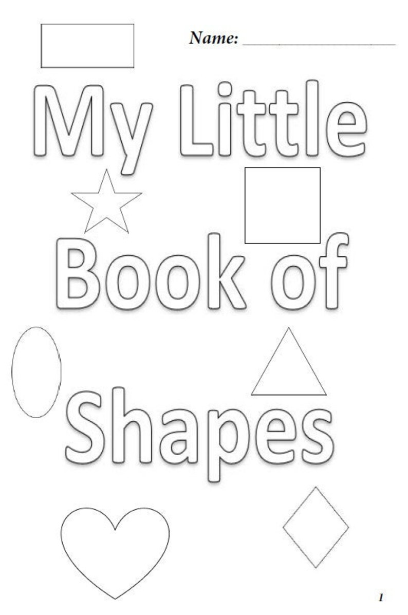 My Little Book of Shapes Coloring Book - Etsy