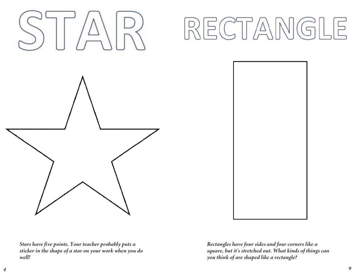 My Little Book of Shapes Coloring Book - Etsy