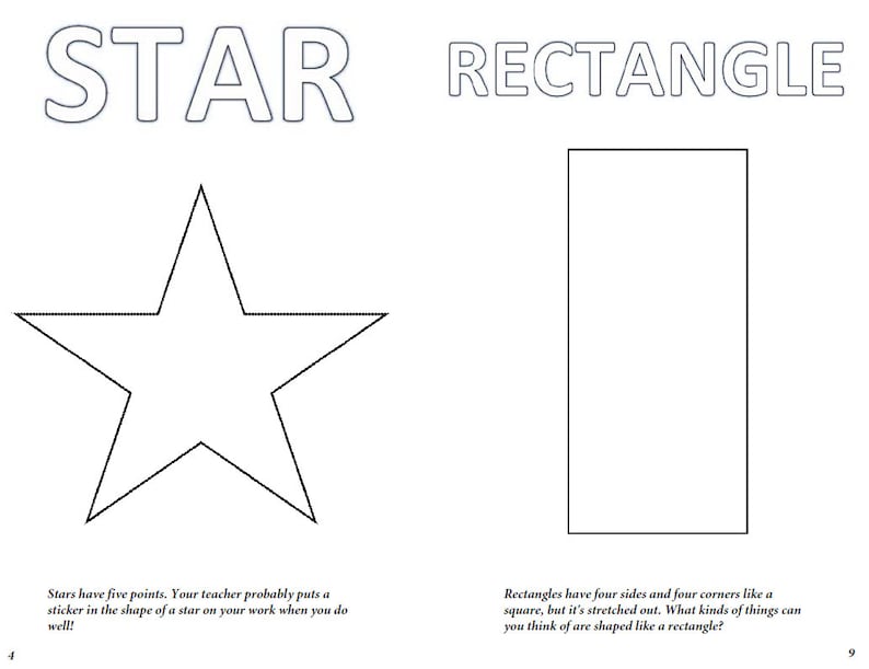 My Little Book of Shapes Coloring Book - Etsy