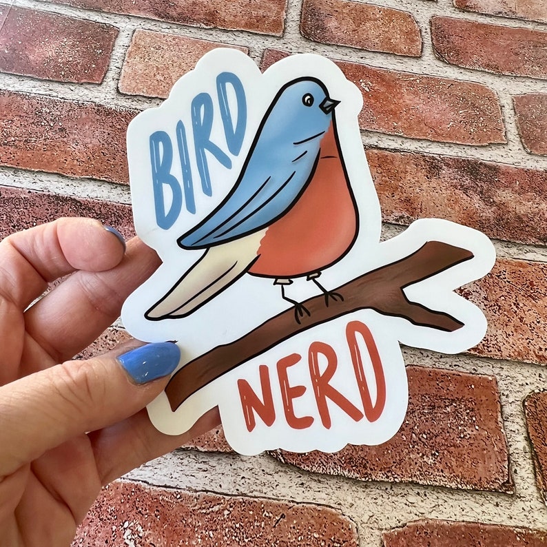 Large Bird Nerd Vinyl Sticker/car Decal, Waterproof and UV Protected ...
