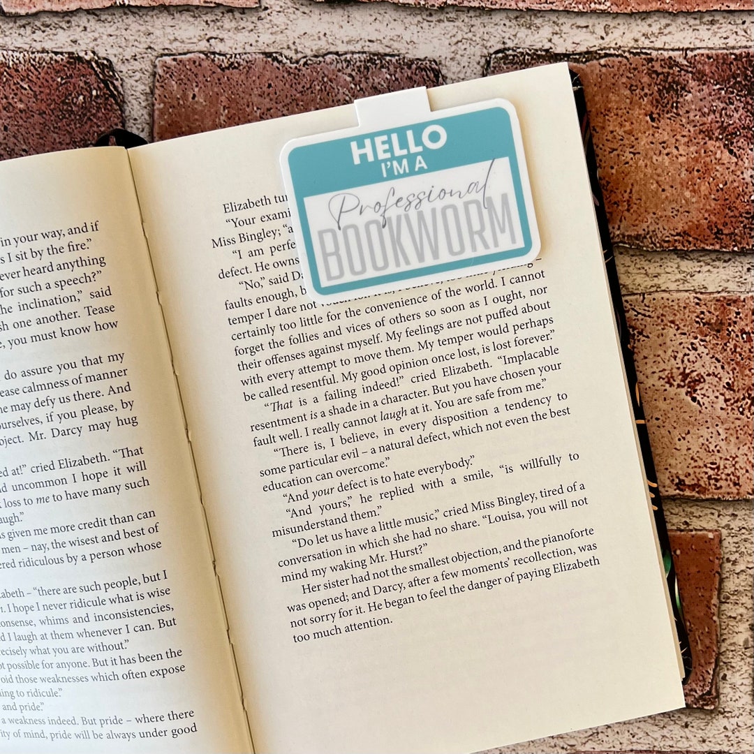 Cute Laminated Magentic Bookmark “hello I’m a Professional Bookworm ...