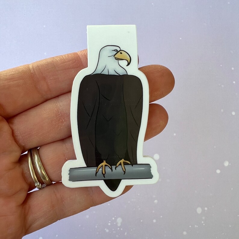 Bald Eagle Magnetic Bookmark: Laminated Birder Gift - Etsy