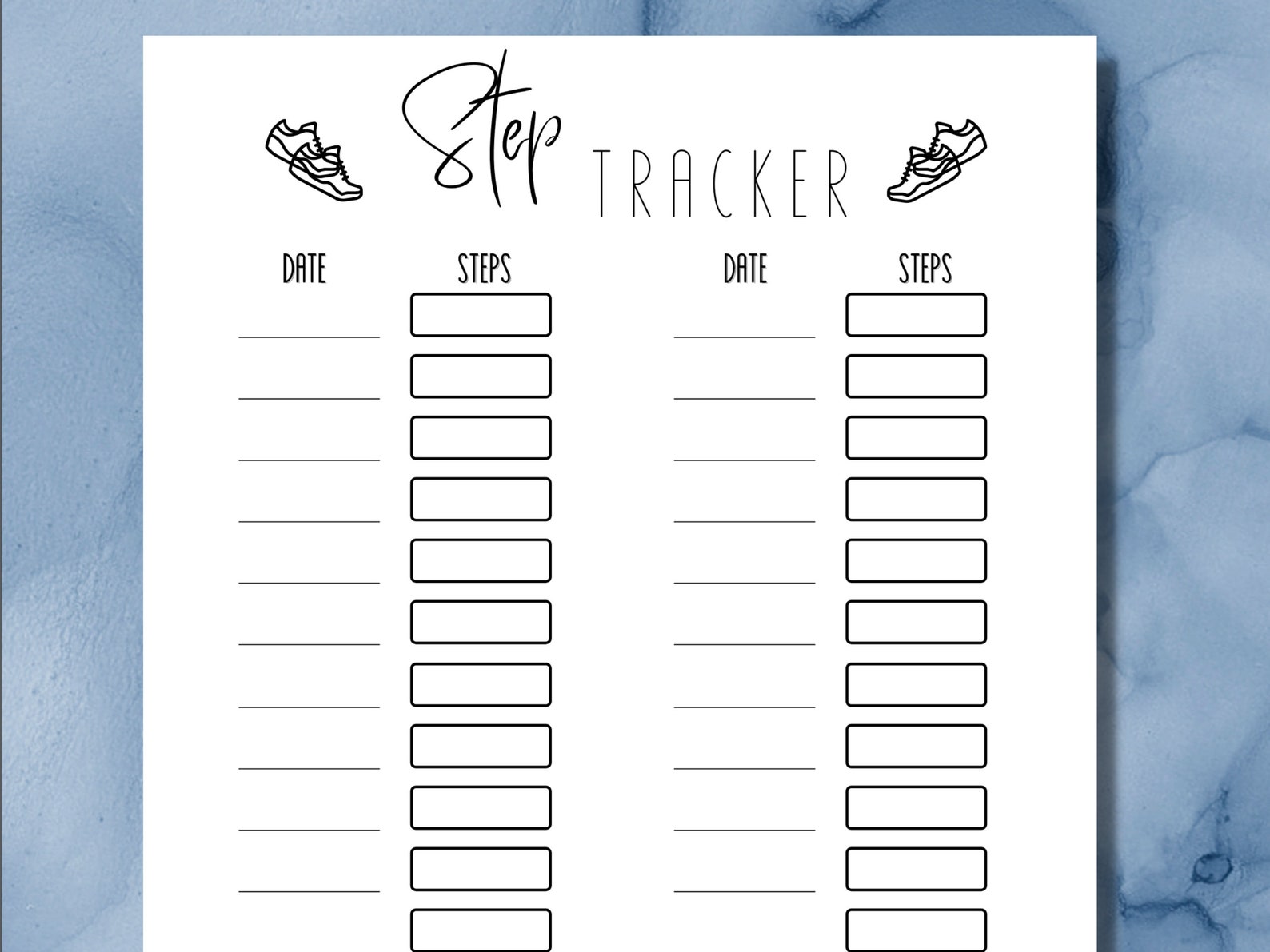 Steptracker Habit Tracker Wellness Fitness and Weight Loss - Etsy