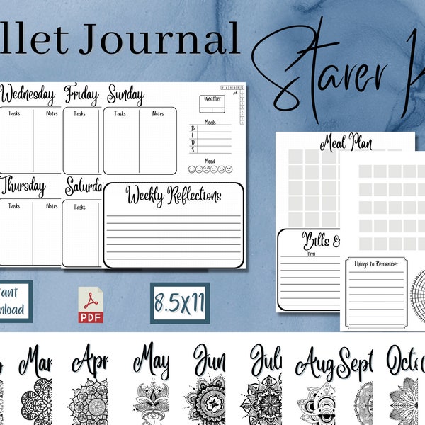 Bullet Journal Starter Kit - Etsy