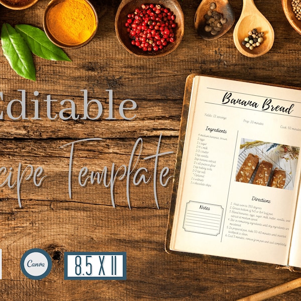 Microsoft Recipe Card - Etsy