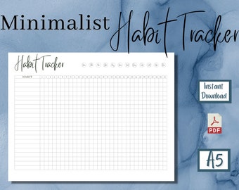 Habit Tracker Printable Mandalas Daily Monthly Habit | Etsy