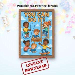 SEL Poster Set | Social Emotional Learning Posters | Motivational ...