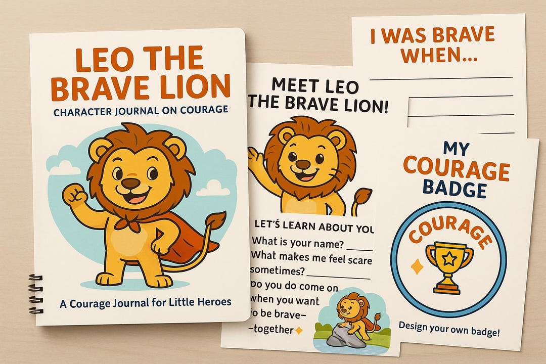 Courage Character Journal – SEL Workbook for Kids | Bravery Activities ...