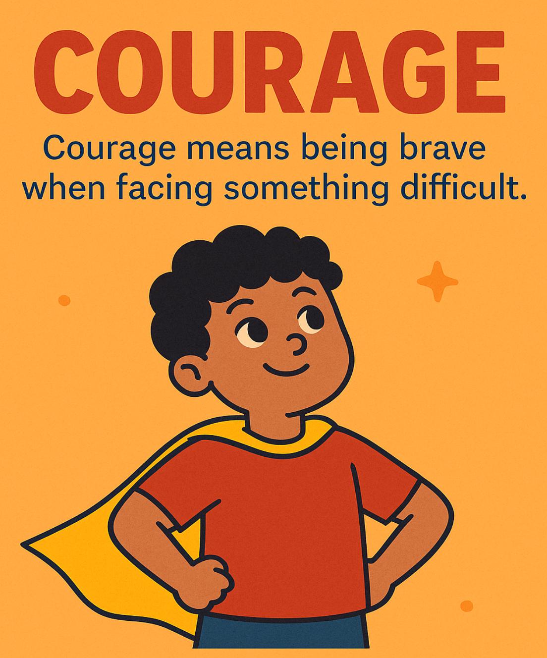 Courage Poster for Kids – Character Trait Printable for SEL Classroom ...
