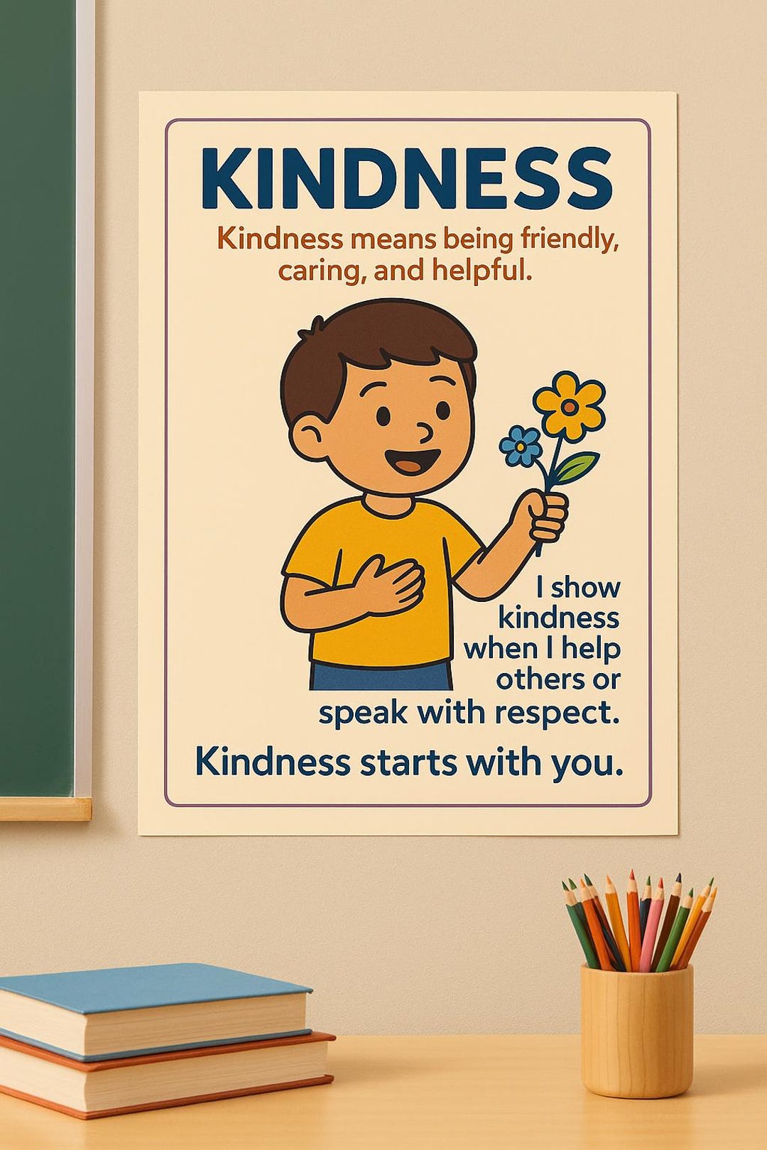 Kindness Poster for Classroom – SEL Character Education Printable Wall ...
