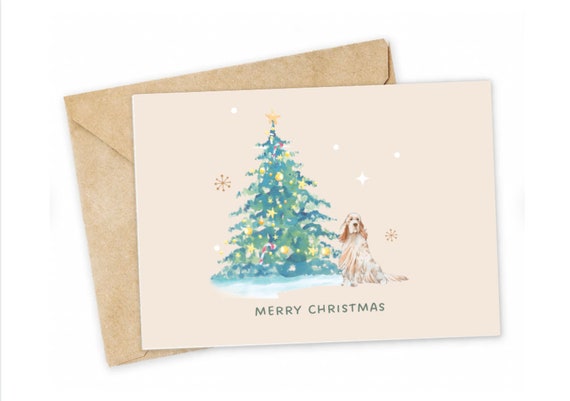 Holiday Card English Setter Christmas - Etsy