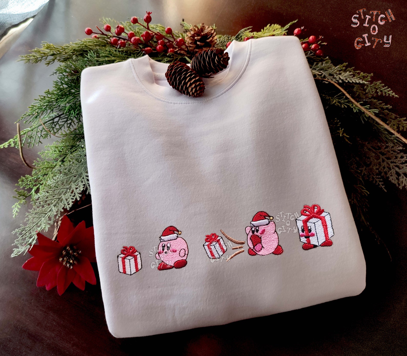 Embroidered Pinky Character Inspired Embroidered Christmas - Etsy