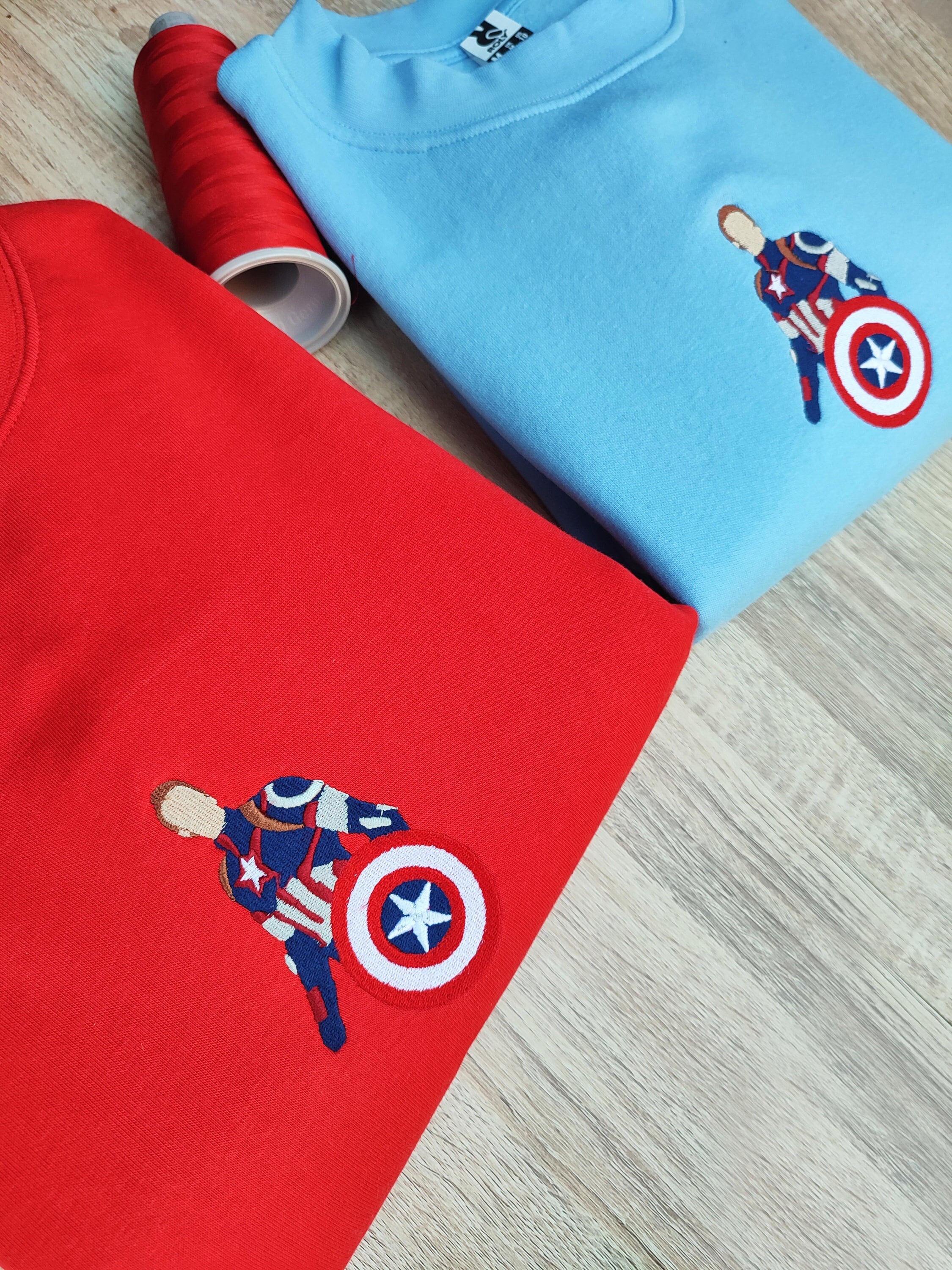 Embroidered Comic Characters Embroidered Sweatshirt | Etsy