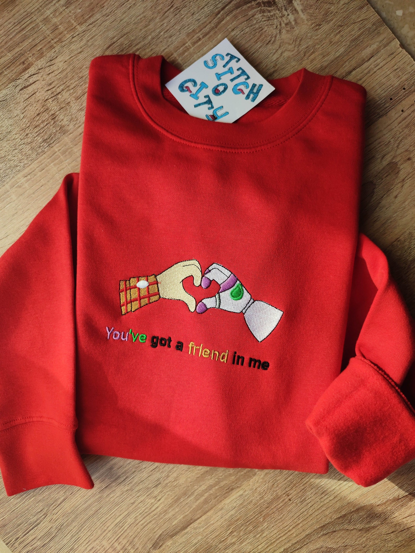 Embroidered Friendship Inspiration Embroidered Sweatshirt - Etsy