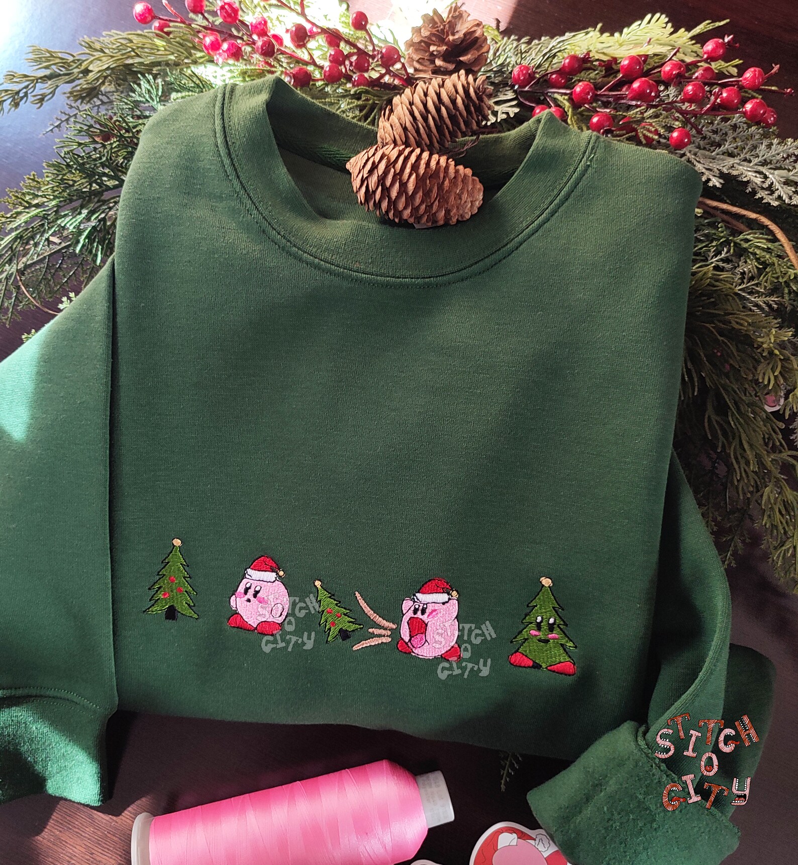 Embroidered Pinky Character Inspired Embroidered Christmas - Etsy