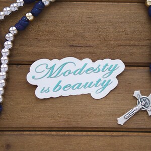 Modesty is Beauty Christian Sticker - Etsy