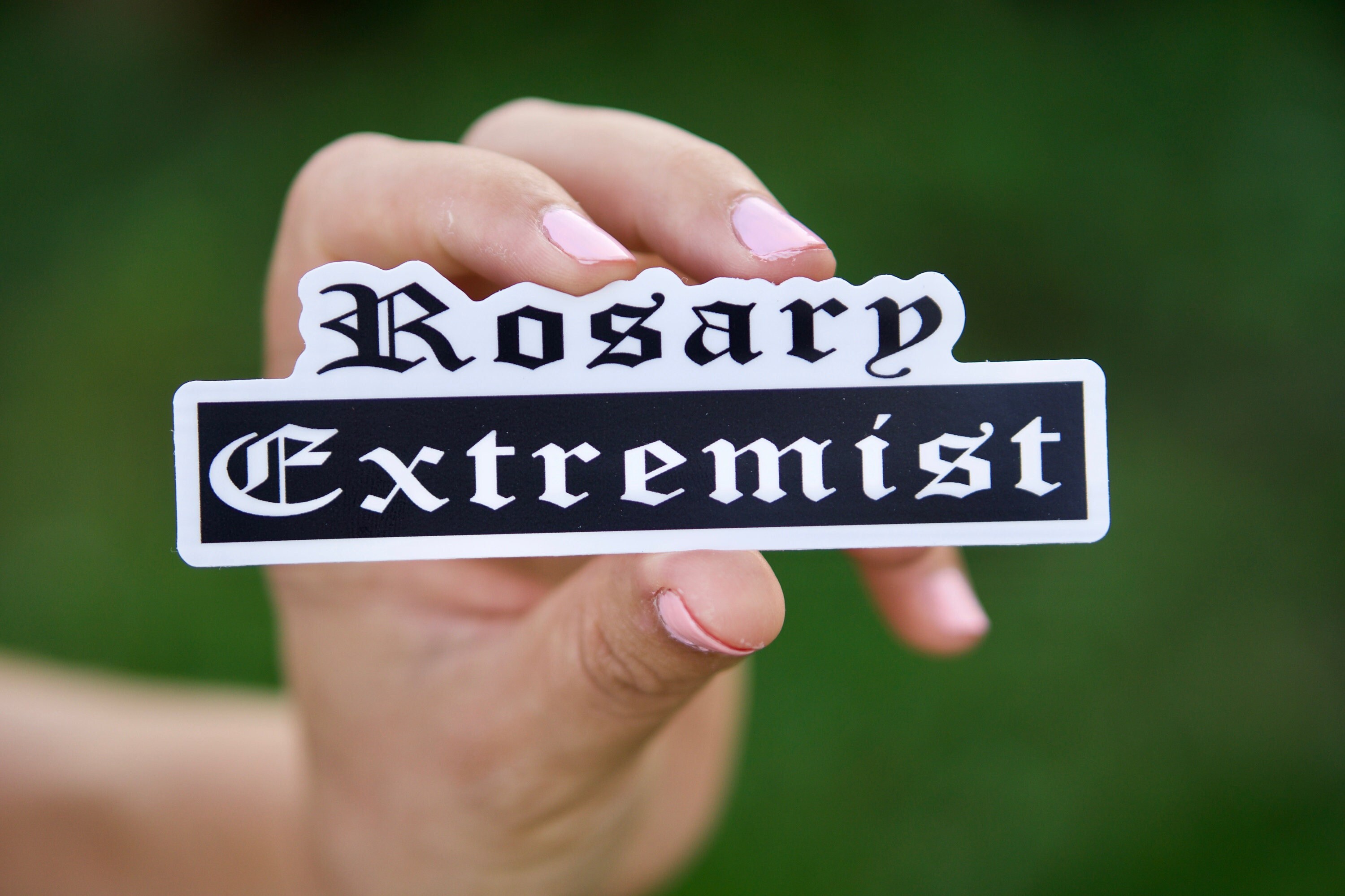 Rosary Extremist Catholic Vinyl Sticker - Etsy