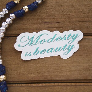 Modesty is Beauty Christian Sticker - Etsy