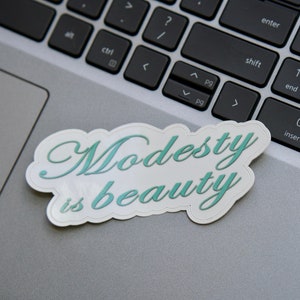 Modesty is Beauty Christian Sticker - Etsy