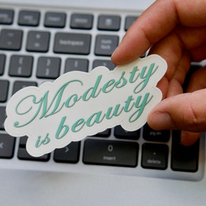 Modesty is Beauty Christian Sticker - Etsy