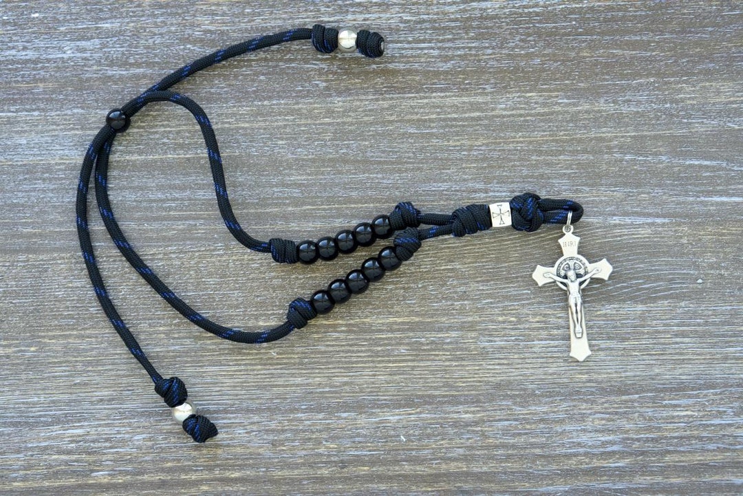 The Solemn Crusader Rearview Mirror Paracord Rosary - Catholic Gifts ...