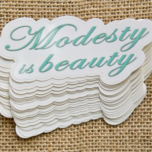 Modesty is Beauty Christian Sticker - Etsy